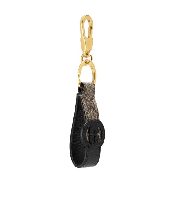 Gucci Gg-patch Leather Keyring