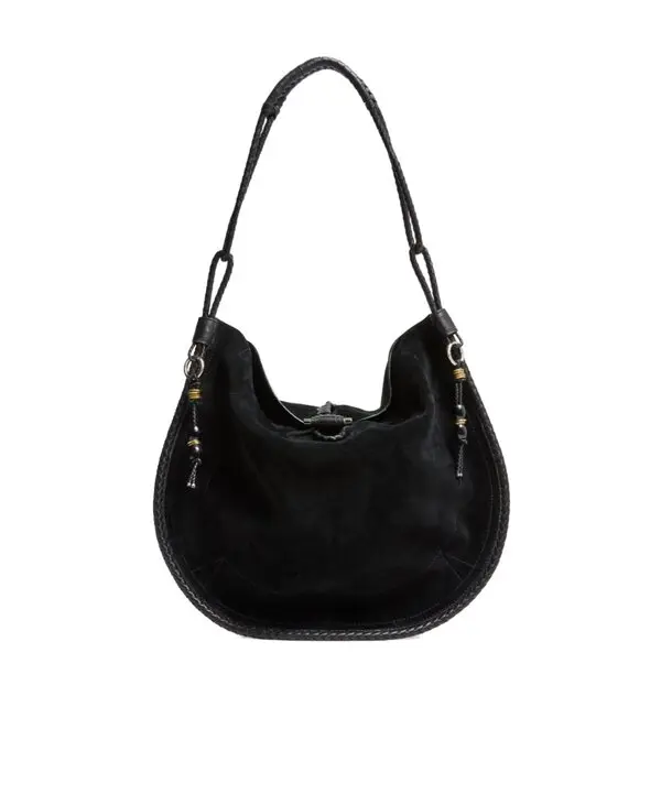 Isabel Marant Étoile Oskan Hobo Soft Bag In Suede - Black