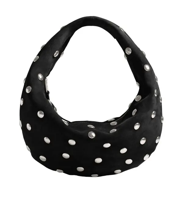 Khaite Olivia Medium Studded Hobo Bag - Black
