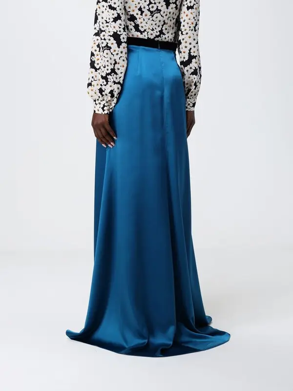 Valentino Garavani Elastic Waist Midi Skirt - Blue