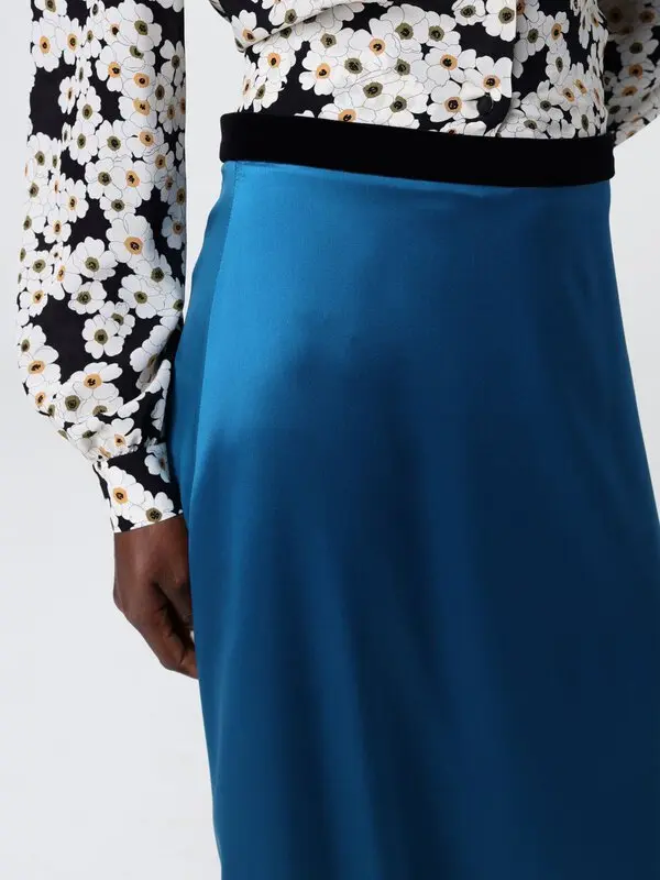 Valentino Garavani Elastic Waist Midi Skirt - Blue