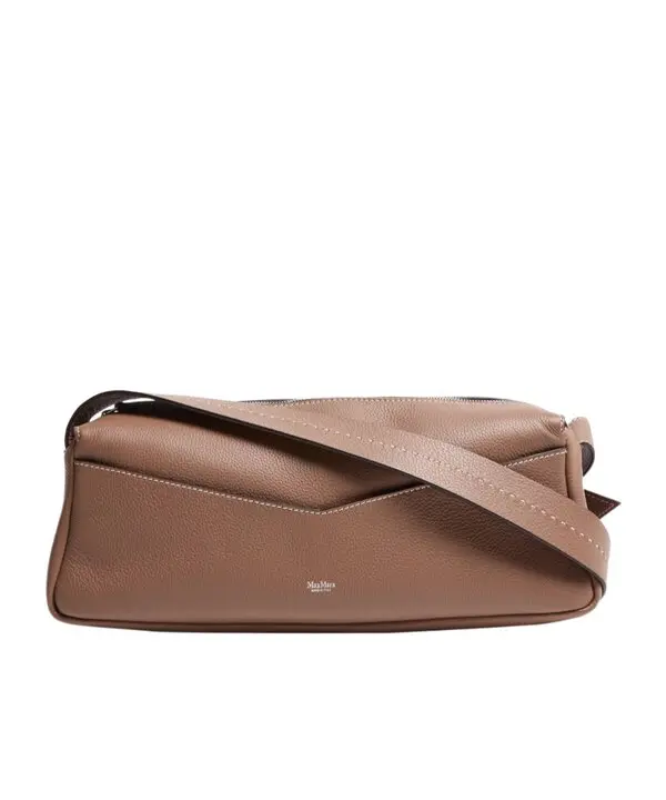 Max Mara Skippers Grained Leather Shoulder Bag - Brown