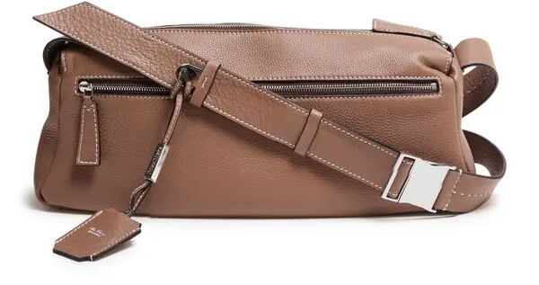 Max Mara Skippers Grained Leather Shoulder Bag
