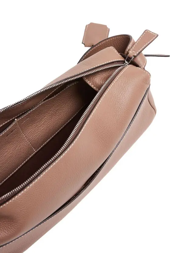Max Mara Skippers Grained Leather Shoulder Bag