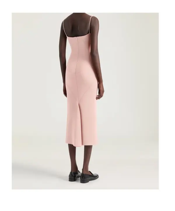 Givenchy Sliced Midi Dress In Crepe Cady