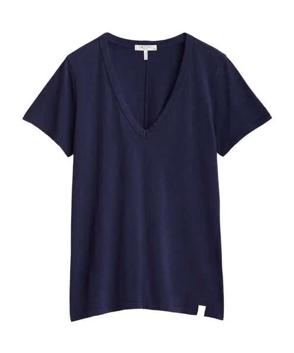 Rag & Bone Rag Bone The Slub Vee T-shirt - Black
