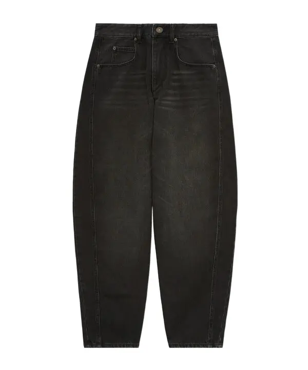 Isabel Marant Étoile Oriane Denim Barrel Jeans - Black