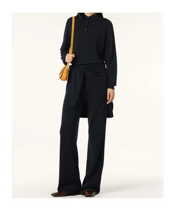 Loro Piana Wide Leg Rib-knit Pants