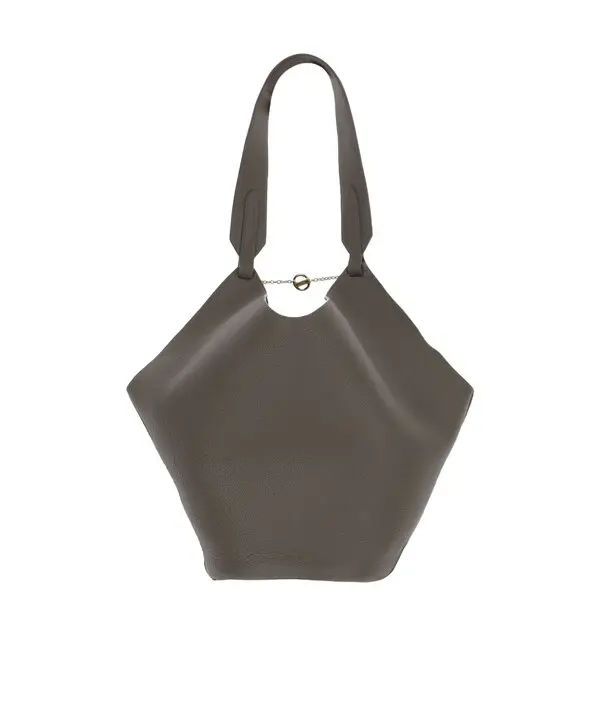 Khaite Logo Printed Chain Detailed Shoulder Bag