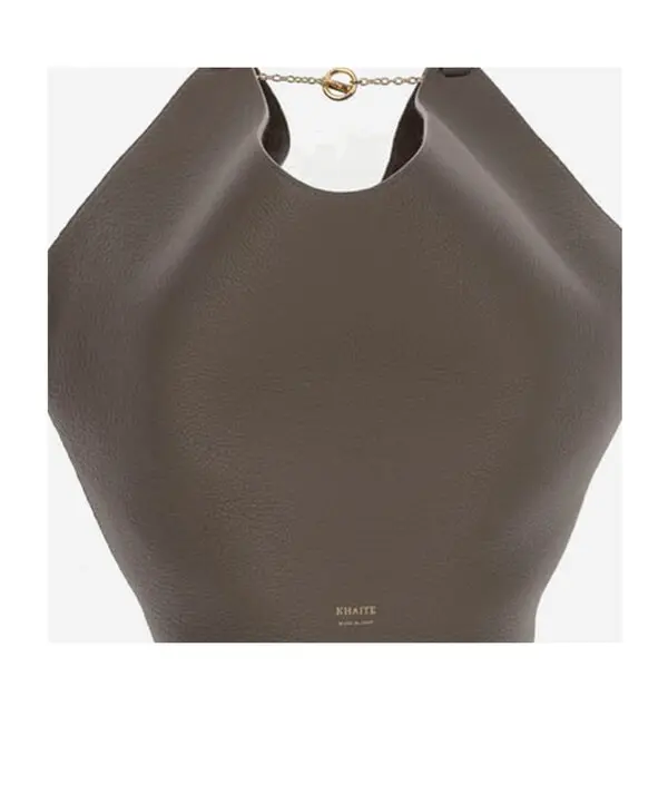 Khaite Logo Printed Chain Detailed Shoulder Bag
