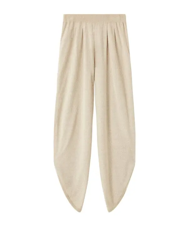 Loro Piana Asymmetrical Knitted Trousers - Wind Ripple