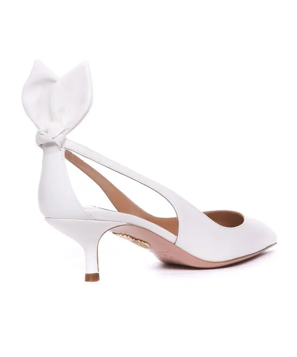 AQUAZZURA Bow Tie 50mm Leather Pumps