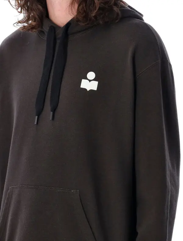 Isabel Marant Étoile Matte Logo Printed Drawstring Hoodie