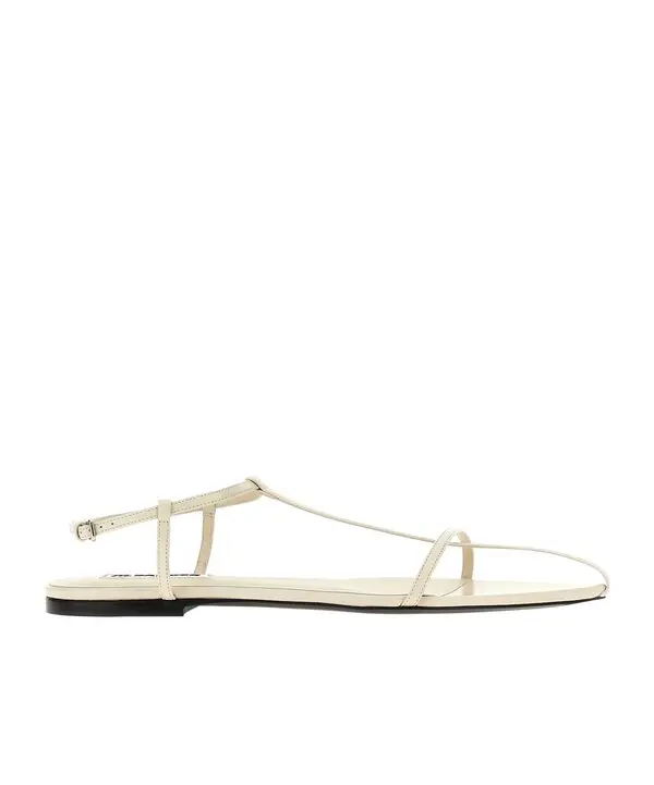 JIL SANDER Caged Leather Sandals - Nude