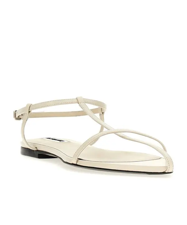 JIL SANDER Caged Leather Sandals
