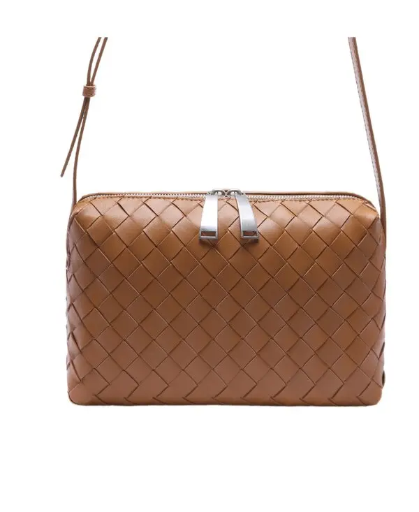 Bottega Veneta Woven Shoulder Bag - Brown