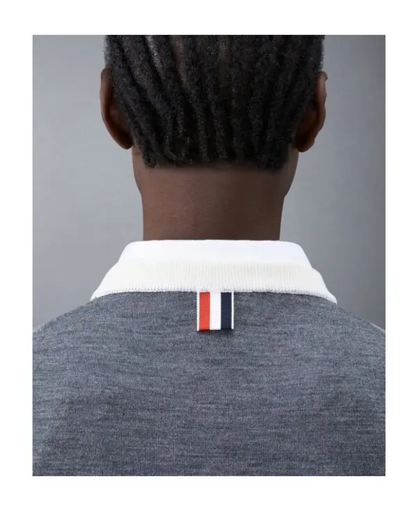 Thom Browne Rwb Striped Knitted Crewneck Jumper