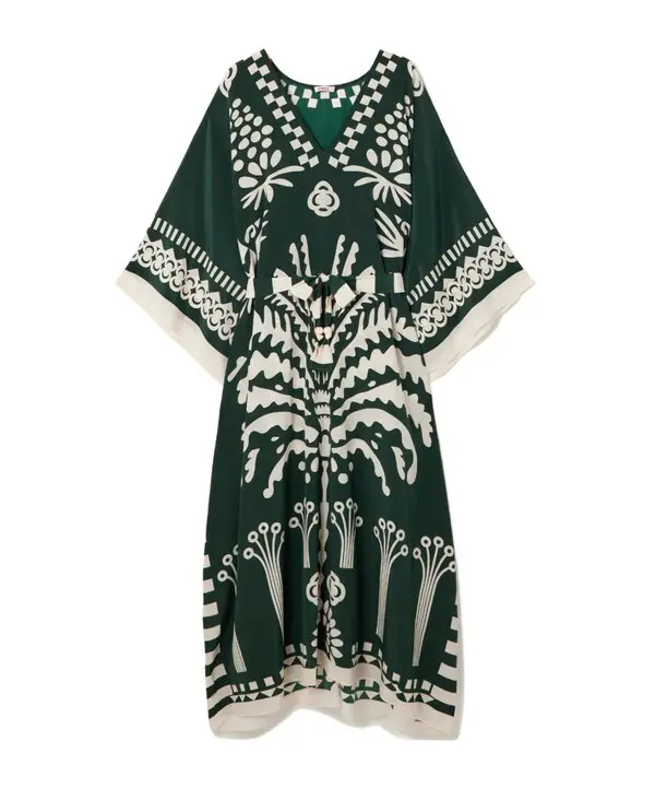 ERES Holi V-neck Printed Kaftan