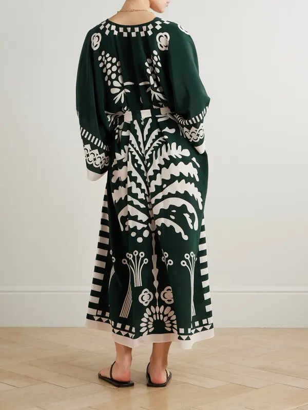 ERES Holi V-neck Printed Kaftan