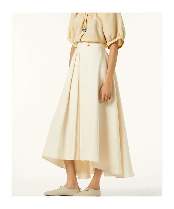 Loro Piana Petra High-rise Buttoned Asymmetrical Skirt