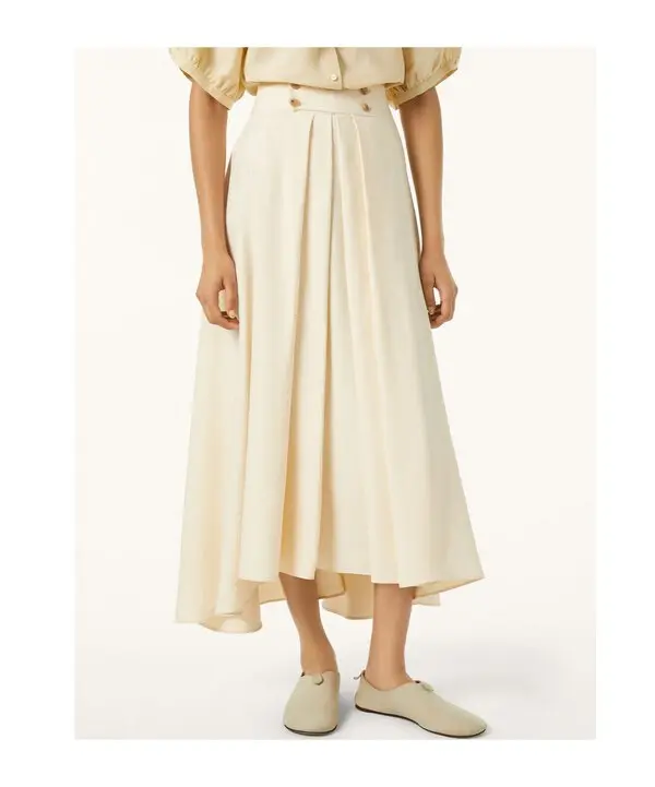 Loro Piana Petra High-rise Buttoned Asymmetrical Skirt