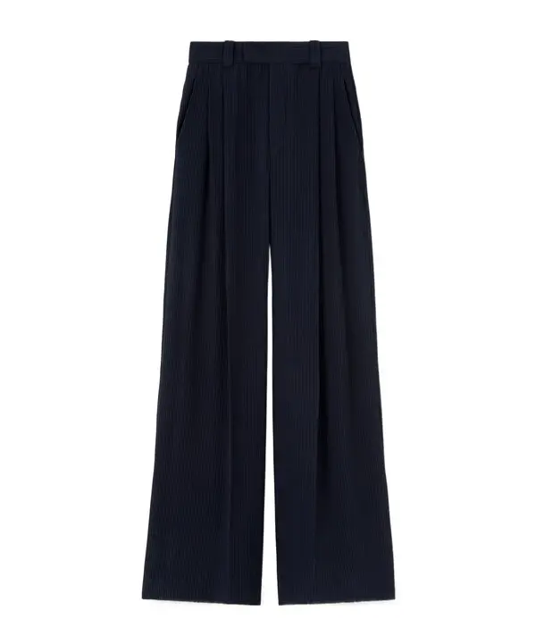Loro Piana Stephen Pleated Wide-leg Trousers