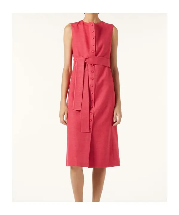 Loro Piana Sleeveless Belted Midi Dress