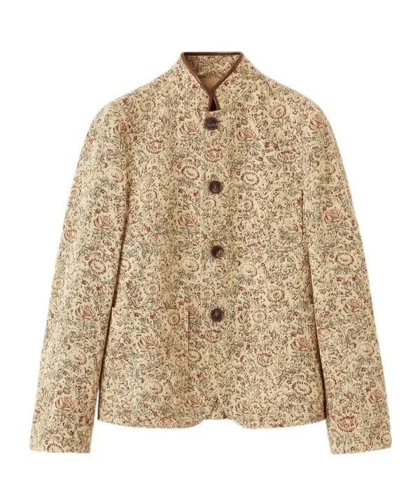 Loro Piana Long Sleeve Button-front Jacket
