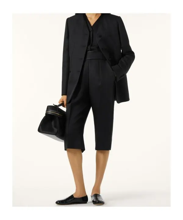 Loro Piana Lizzie Jacket With V-neck And Satin Inserts