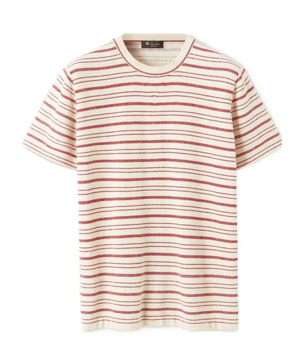 Loro Piana Caravella T-shirt - White Cloud/rouge Petals