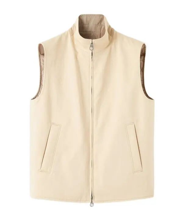 Loro Piana Sleeveless Quilted Vest - Nude