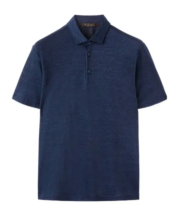 Loro Piana Buckle Short-sleeved Polo Shirt - Blue
