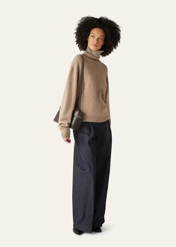 Loro Piana High Neck Cashmere Knitted Sweater