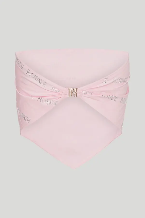 ROTATE BY BIRGER CHRISTENSEN Logo Embellished Bandana Top