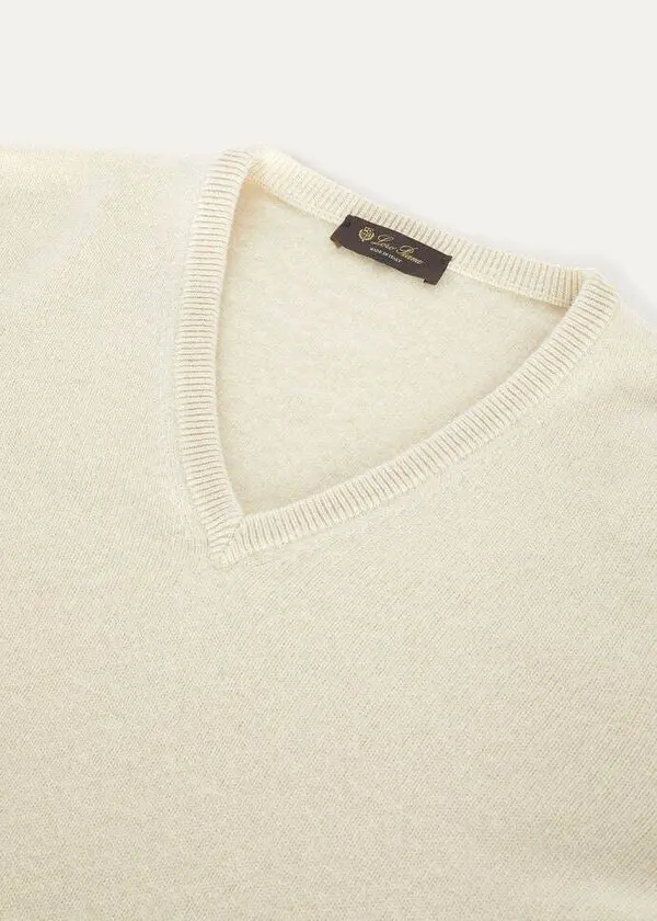 Loro Piana V-neck Cashmere Long-sleeved Sweater