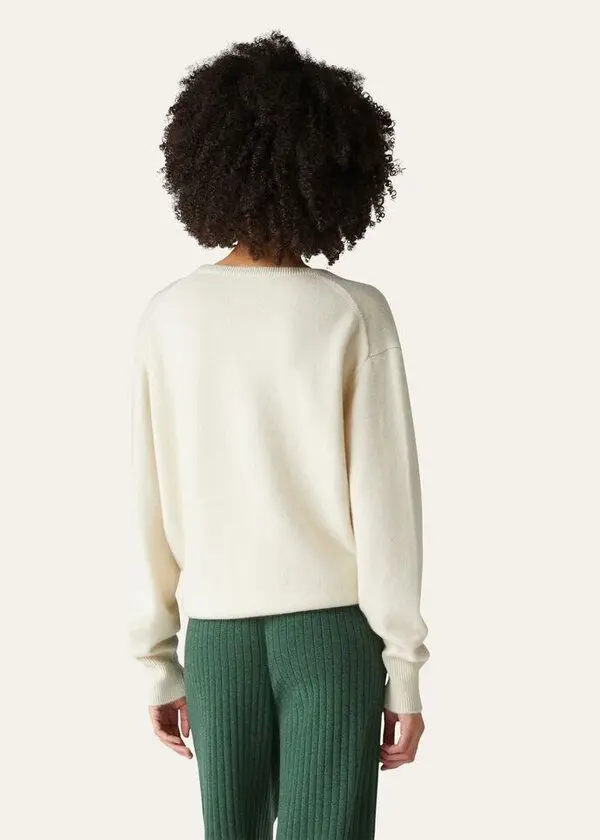 Loro Piana V-neck Cashmere Long-sleeved Sweater
