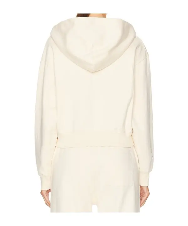 SPORTY  RICH Sporty & Rich Long Sleeve Zip-up Hooded Sweatshirt