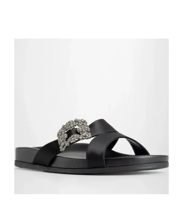 Manolo Blahnik Buckle Decorative Slippers