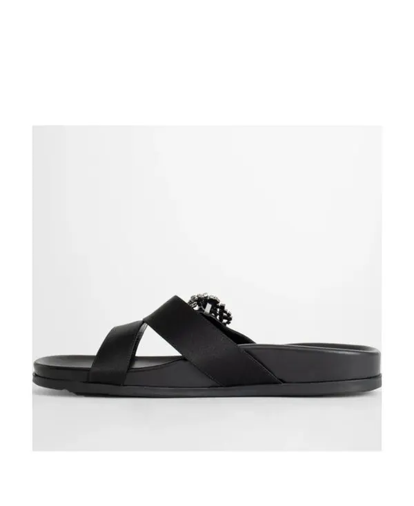 Manolo Blahnik Buckle Decorative Slippers