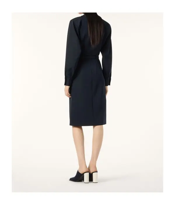 Loro Piana Bis Gladys Dress With V-neck And Belted Waist