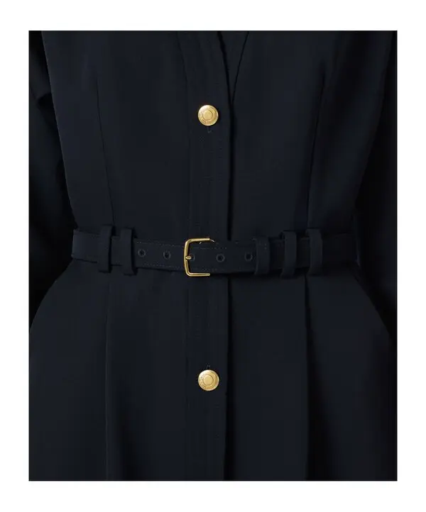Loro Piana Bis Gladys Dress With V-neck And Belted Waist