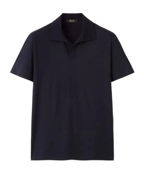 Loro Piana Como Polo Sweatshirt - Navy Blue