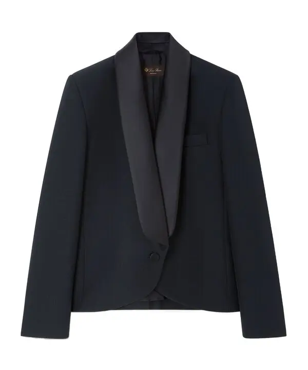 Loro Piana Beth" Jacket With Shawl Lapel - Black