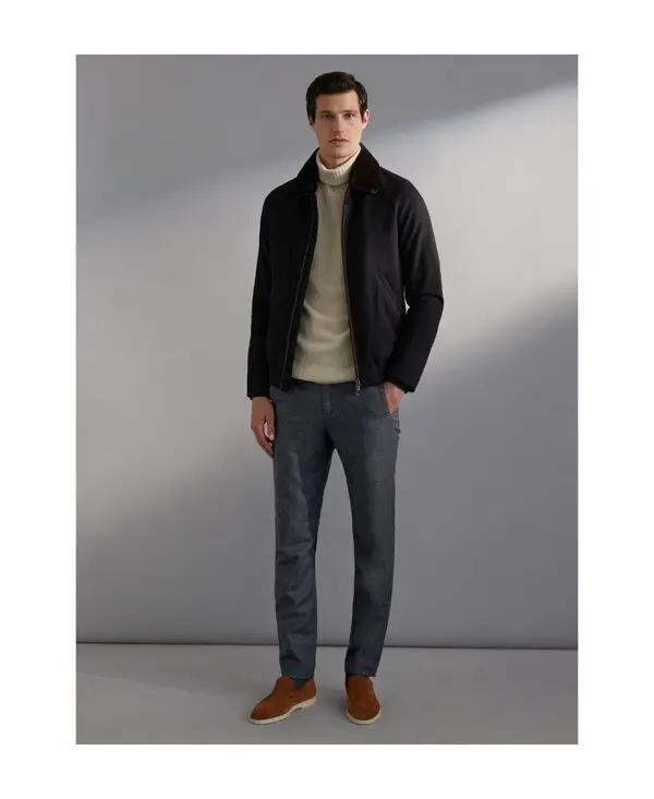 Loro Piana Wool Straight Casual Pants