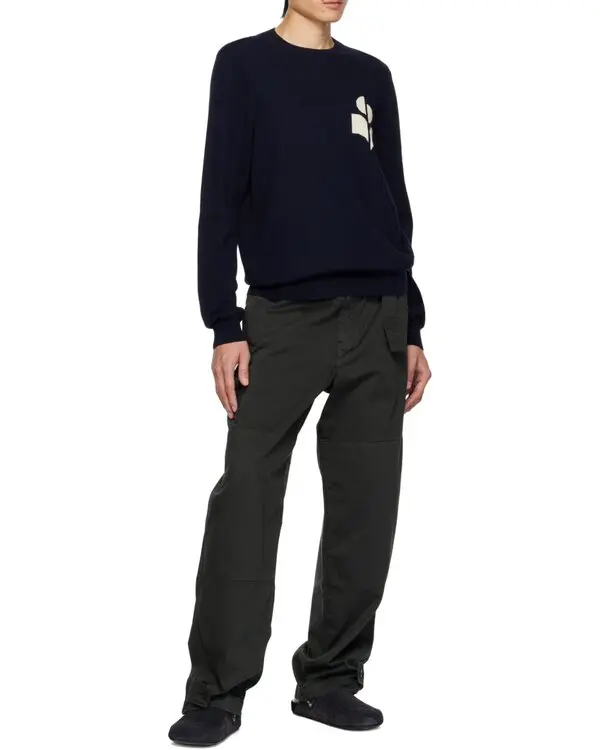 Isabel Marant Étoile Logo Intarsia Crewneck Knitted Jumper