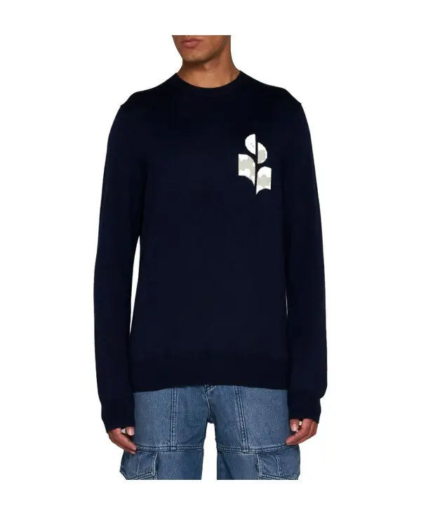 Isabel Marant Étoile Logo Intarsia Crewneck Knitted Jumper
