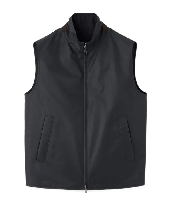 Loro Piana Quilted Vest - Navy