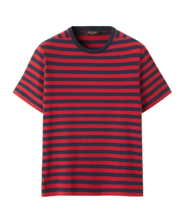Loro Piana Barquetine T-shirt - Blue Navy/red Fancy