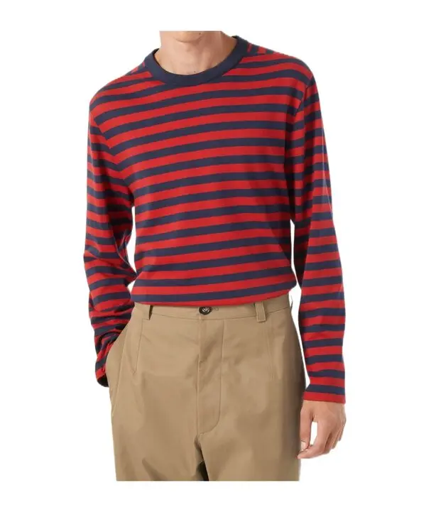 Loro Piana Barquetine Crewneck Striped Long Sleeve