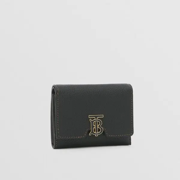 Burberry Logo Plaque Trifold Wallet